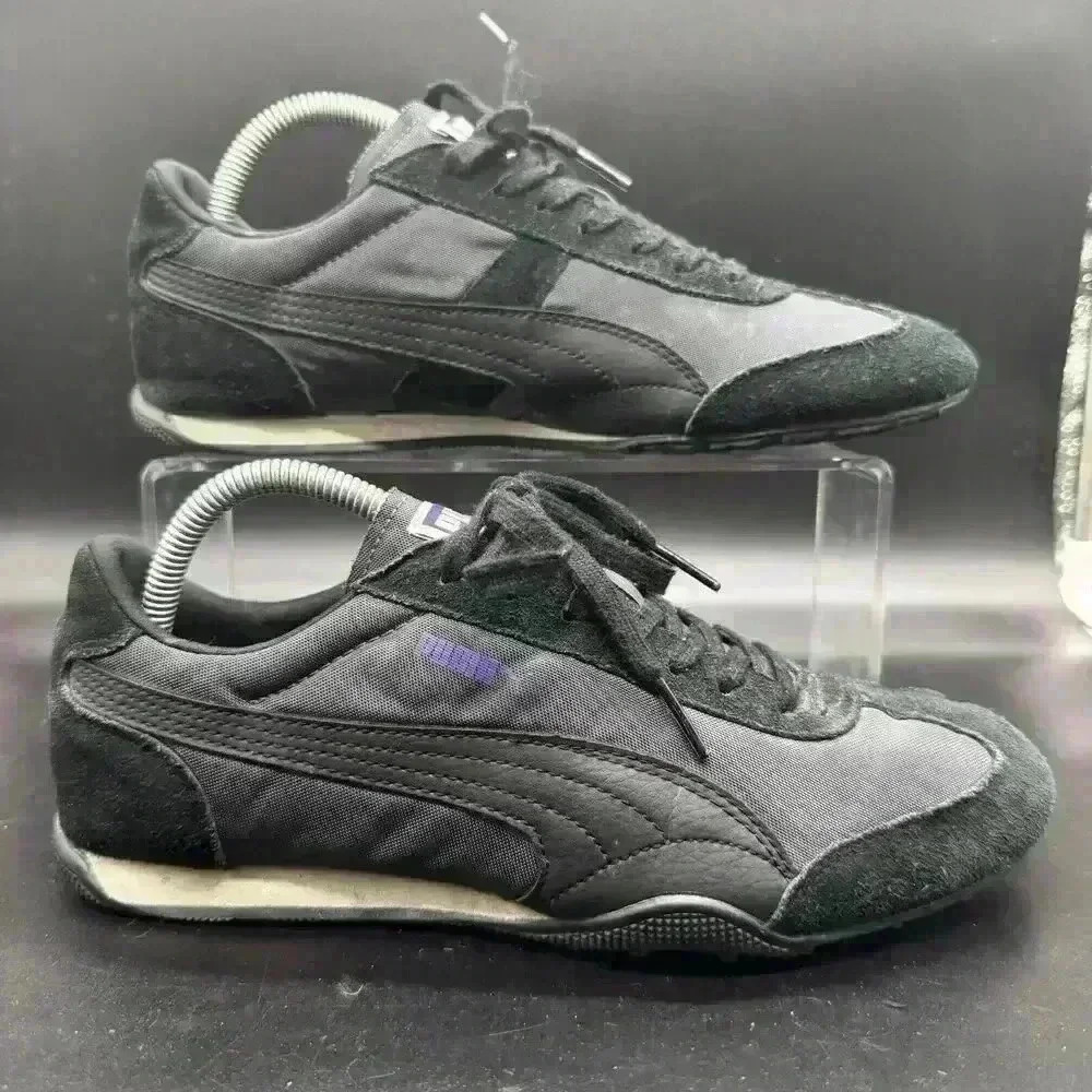 Puma 76 Runner Sneaker Shoes Black Purple Accents Wom… - Gem